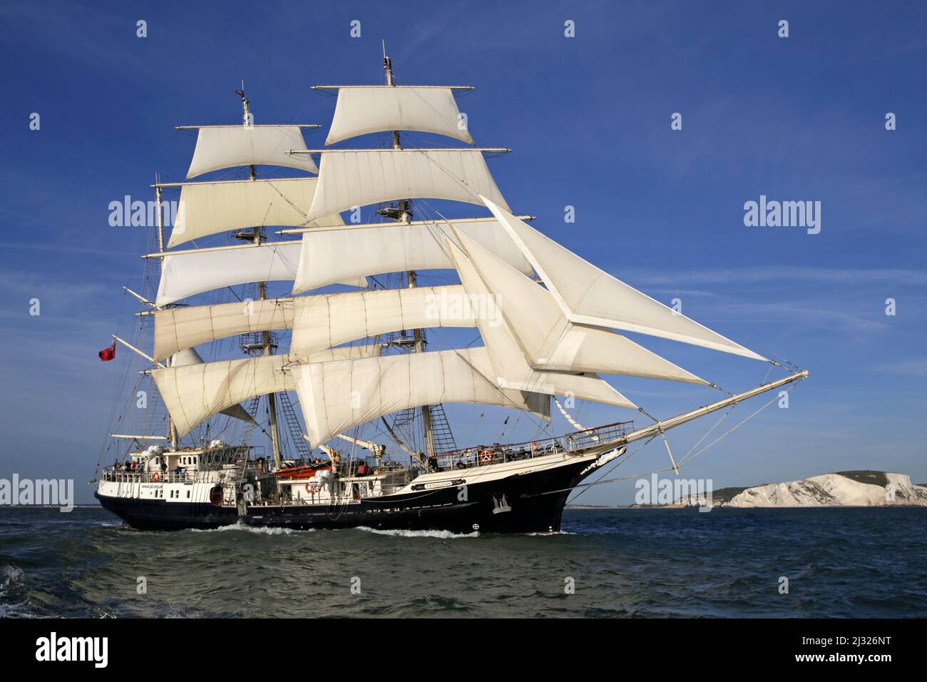 Tall Ship Tenacious sailing near the Isle of Wight Stock Photo - Alamy