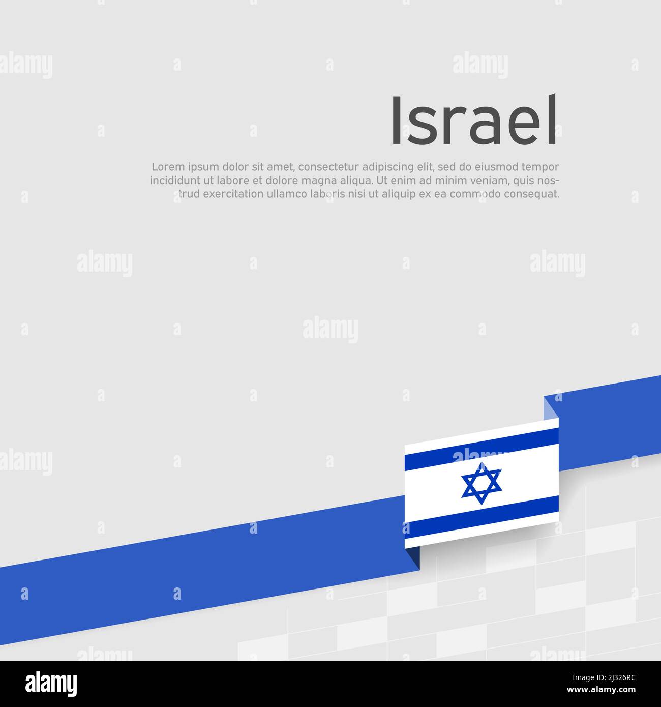 Israel flag background. Ribbon color of the flag of israel on a white ...