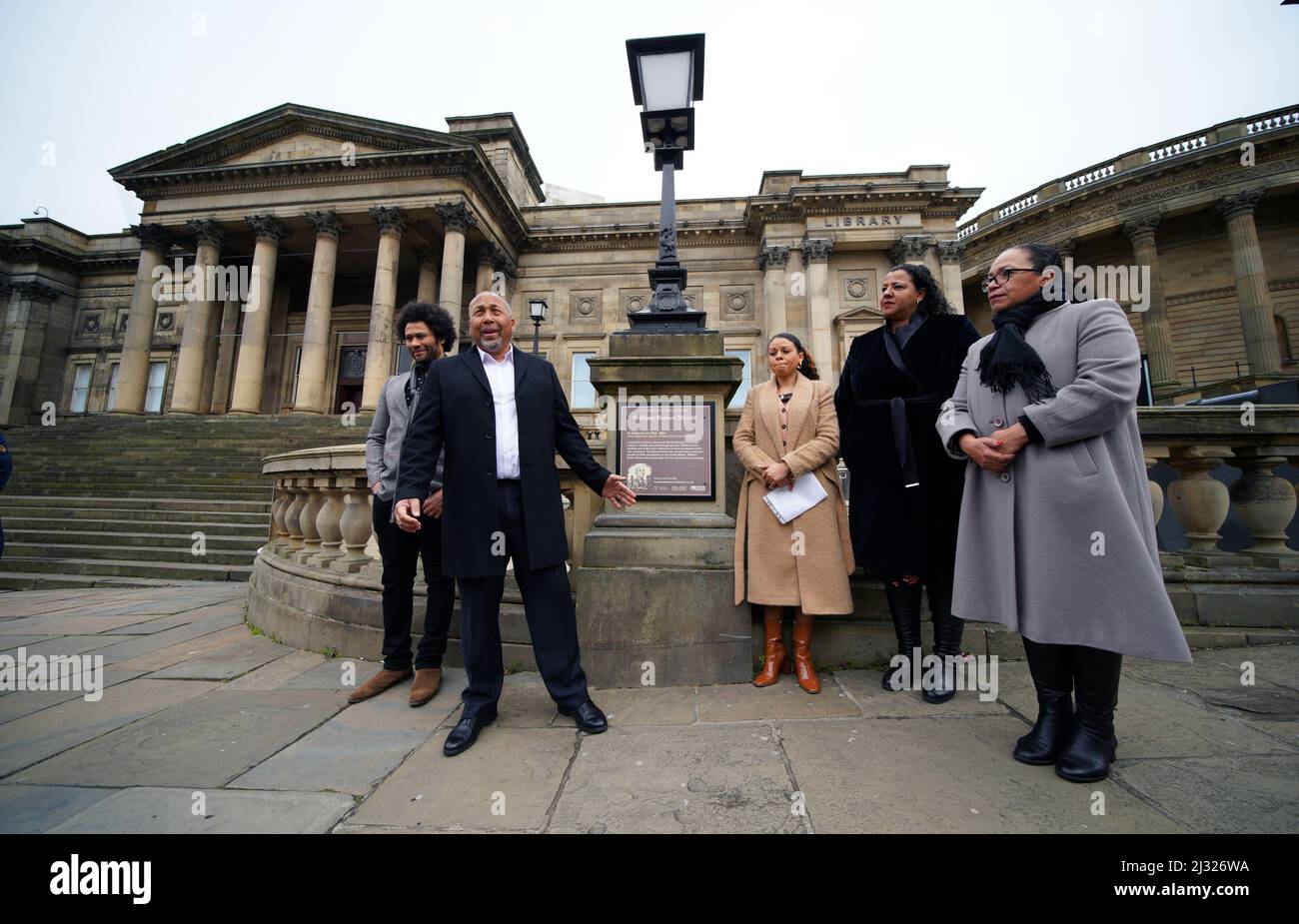 Andrew Lynch (2nd left) the son of Eric Lynch during the unveiling of ...