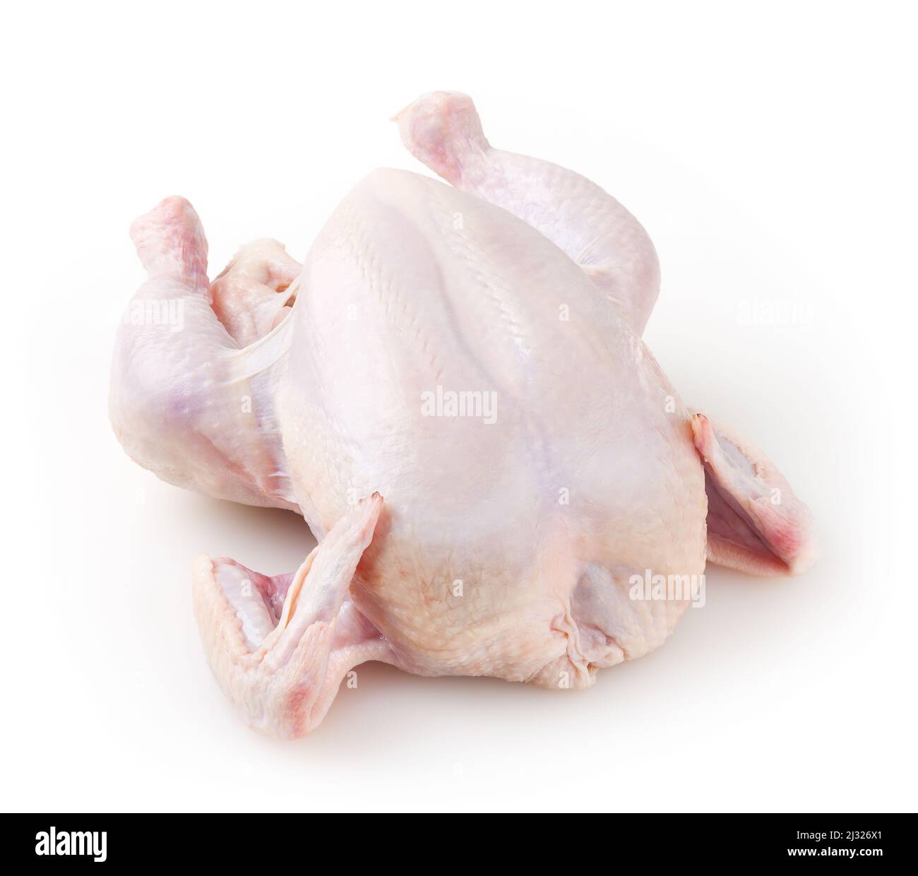 Whole fresh raw chicken isolated on white background Stock Photo - Alamy