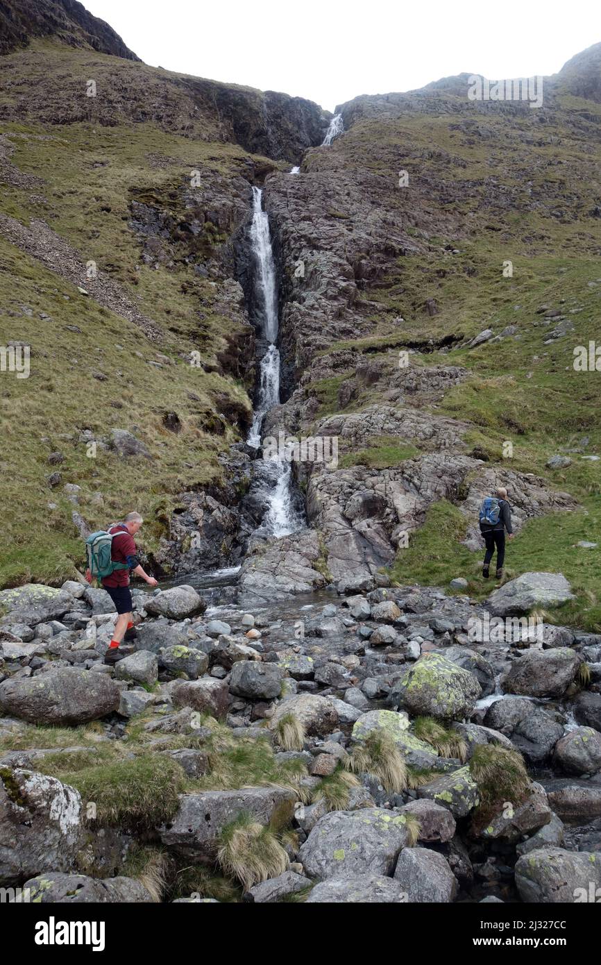 Waterfall two men hi-res stock photography and images - Alamy