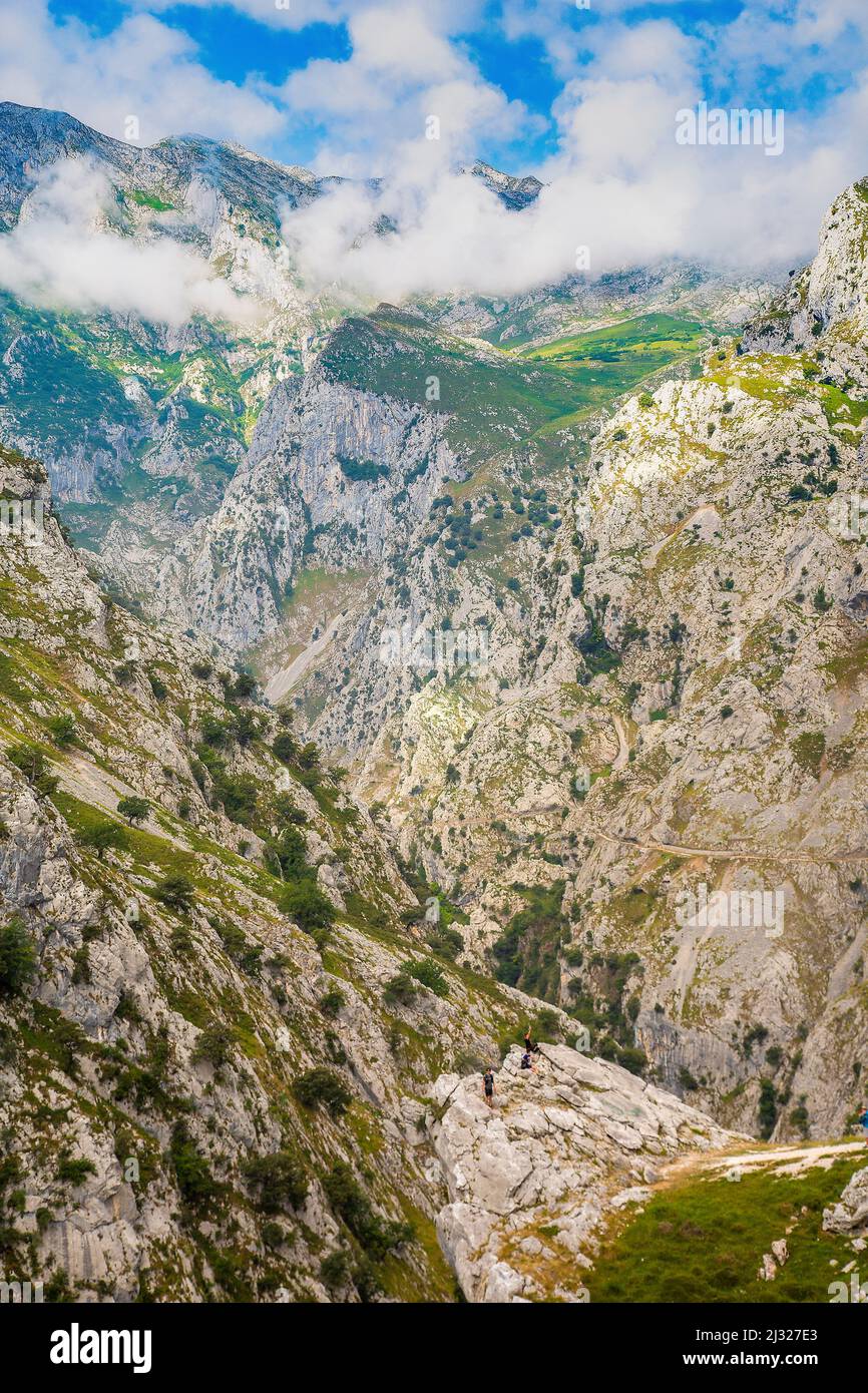 Spain, Rio Cares Gorge, limestone massif of the Picos de Europa ...