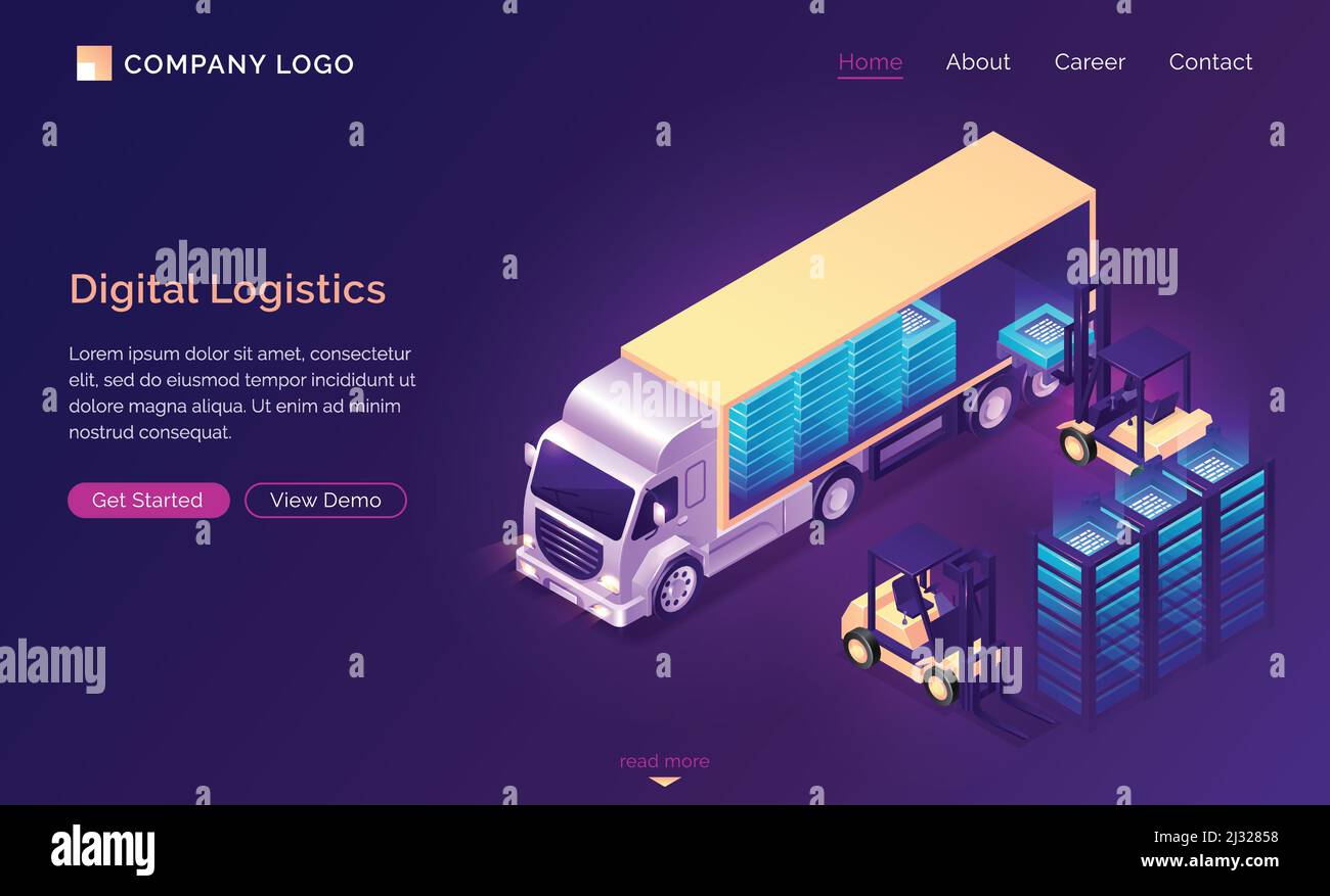 Automated truck loading system Stock Vector Images - Alamy
