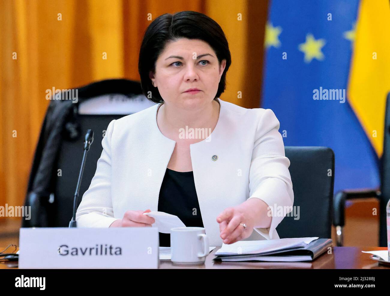 Berlin Germany 05th Apr 2022 Natalia Gavrilita Prime Minister Of