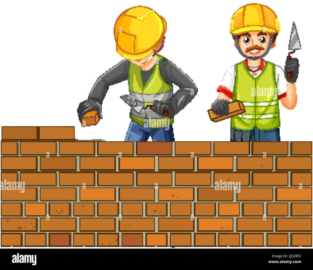 Worker Cartoon Construction Construction Worker 2d Cartoon Illustraton