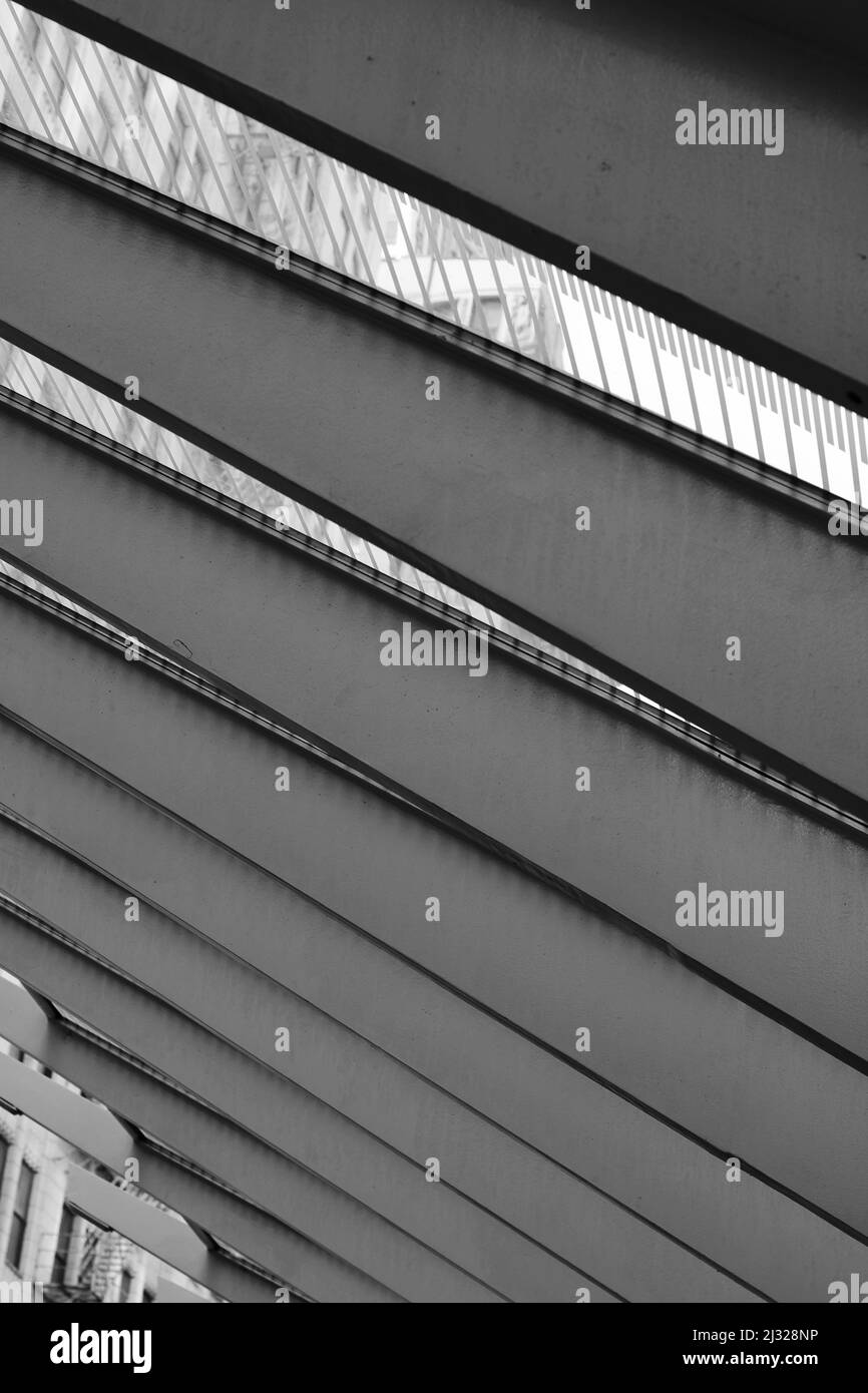 Decorative steel beams constructing the roof of the local downtown ...