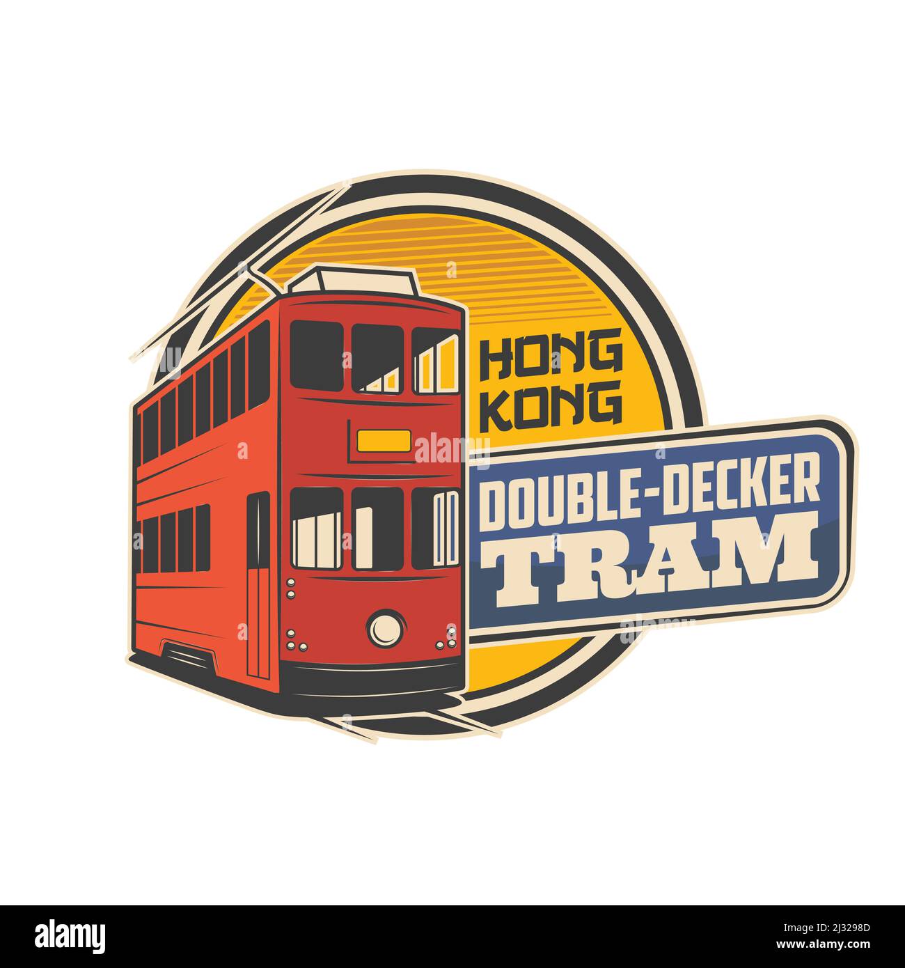 Tram hong kong sign hong kong Stock Vector Images - Alamy