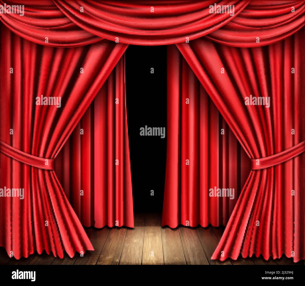 Vintage theatre scene illustration Stock Vector Images - Alamy