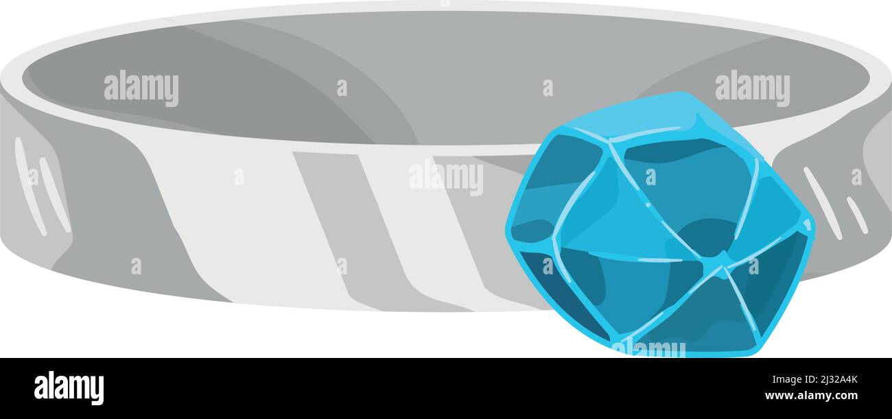 Ring blue stone illustration Cut Out Stock Images & Pictures - Alamy