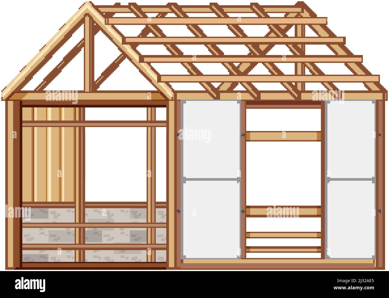 House construction site concept illustration Stock Vector Image & Art ...
