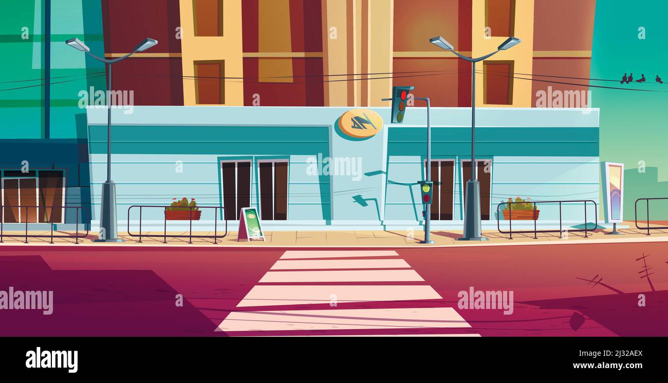 Driving car view building Stock Vector Images - Alamy