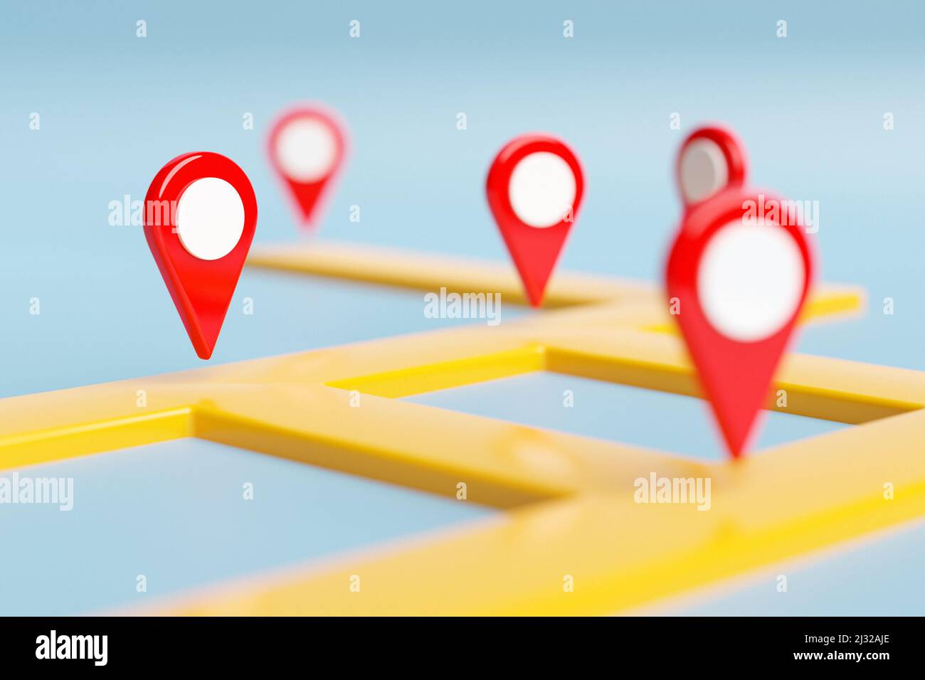 3d illustration of an icon with the direction of movement along the ...