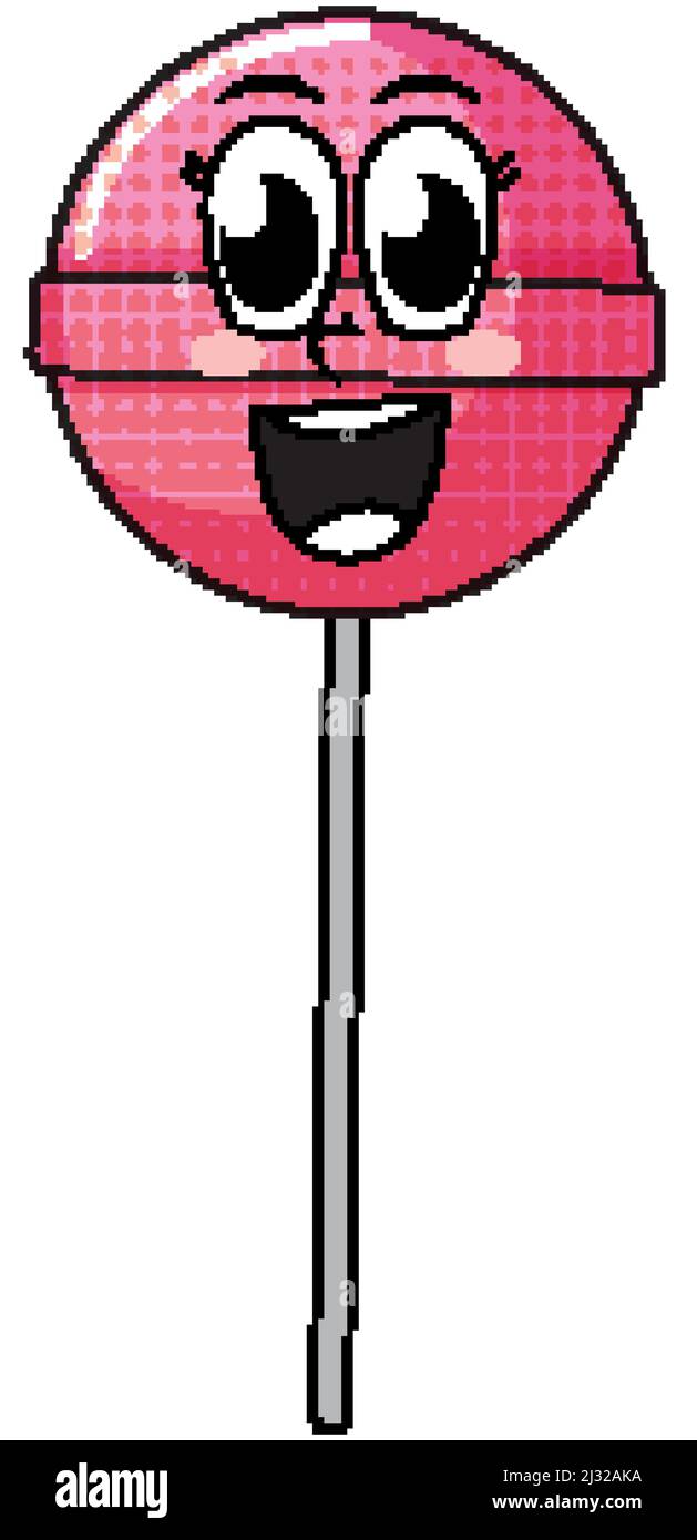 A lollipop cartoon character on white background illustration Stock ...