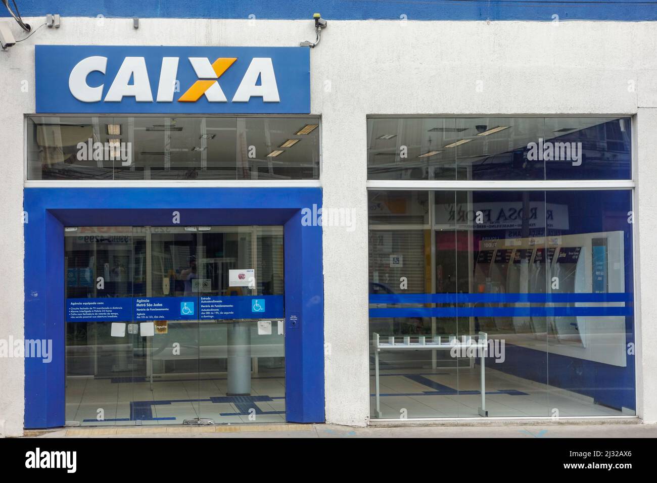 A front view of Brazilian public bank Caixa Federal Stock Photo - Alamy