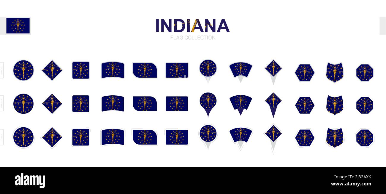 Indiana flag vector vectors hi-res stock photography and images - Alamy