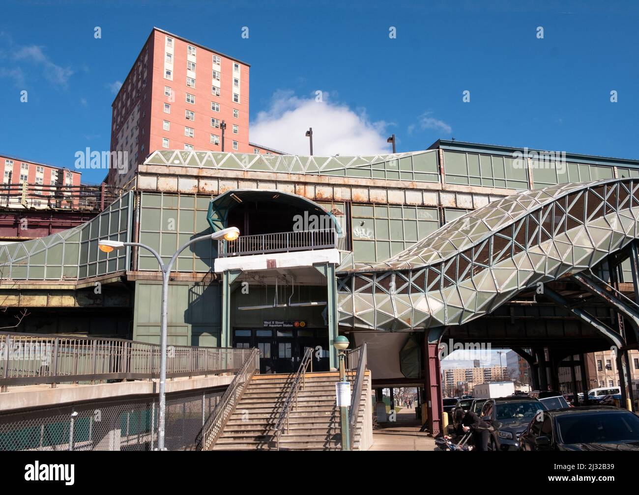The Ornate Entrance To The West 8th Street Subway Station In Coney