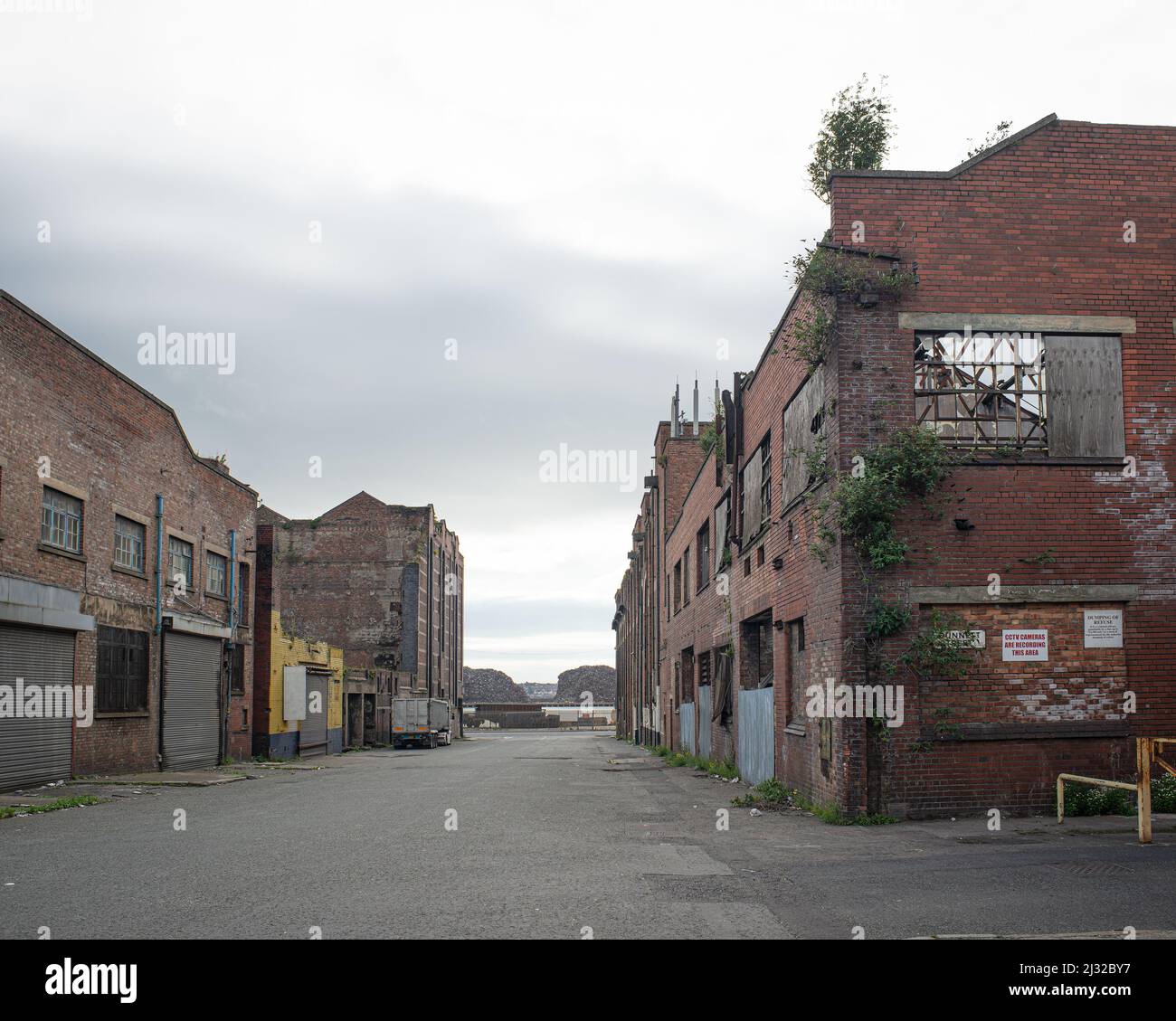 Old and derelict warehouse next to Bootle docks: area awaiting eventual ...
