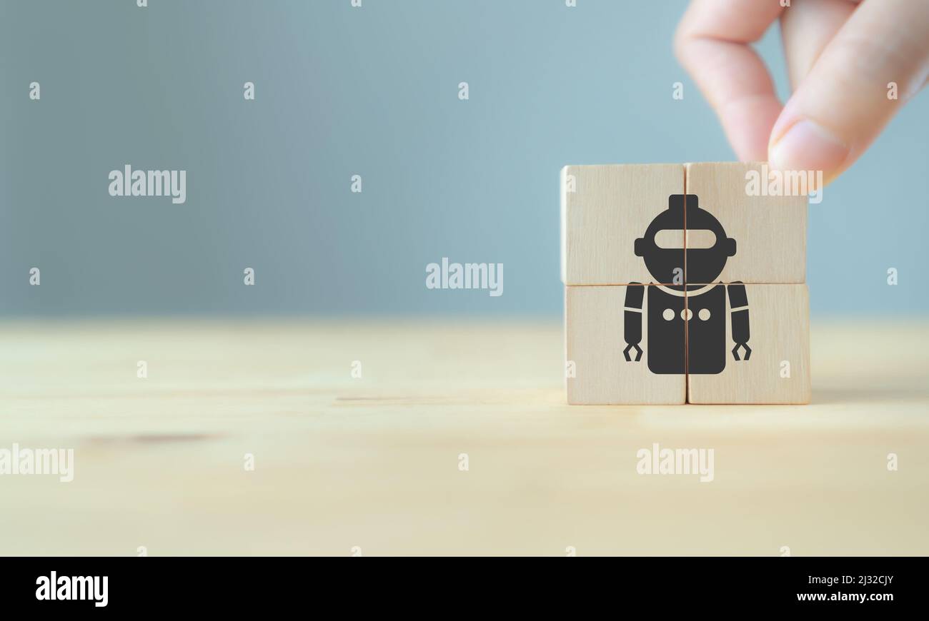 Robot concept. Technological revolution. Digital disruption. Symbol of ...