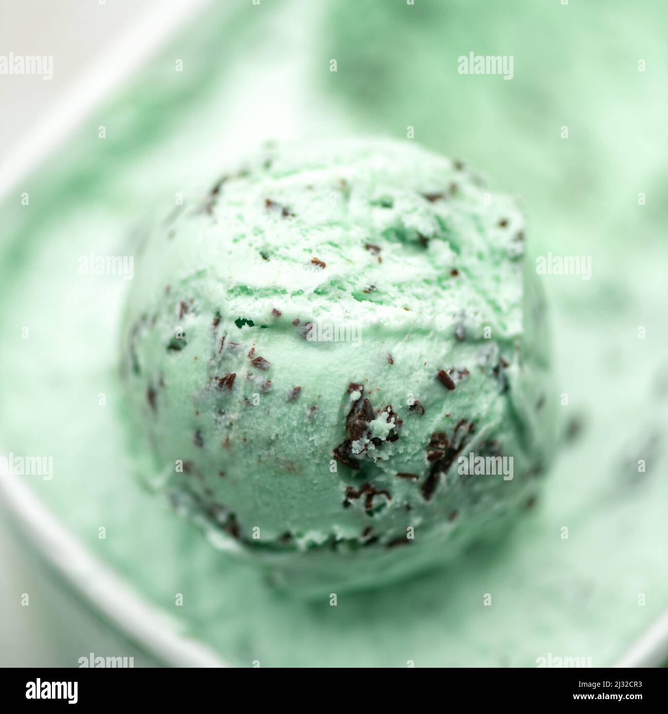 Mint Choc Chip Ice Cream Stock Photo - Alamy