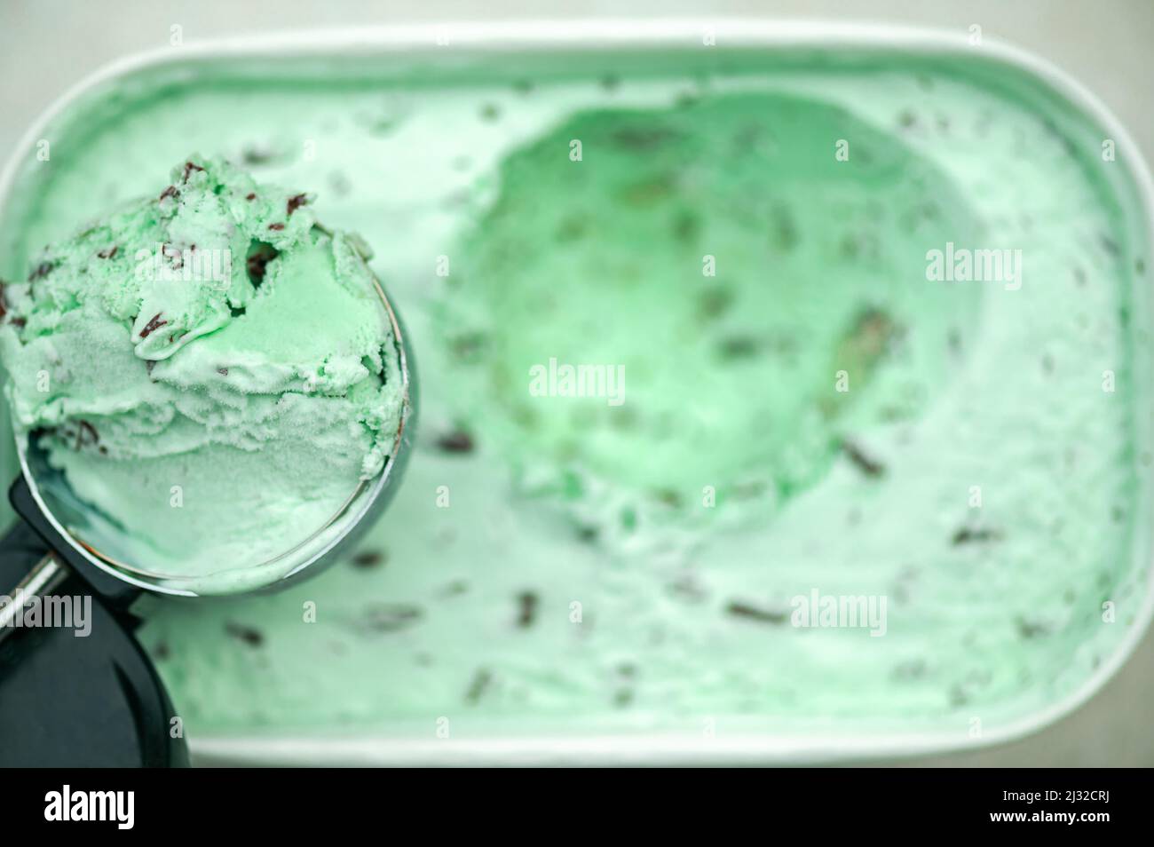 Mint Choc Chip Ice Cream Stock Photo - Alamy