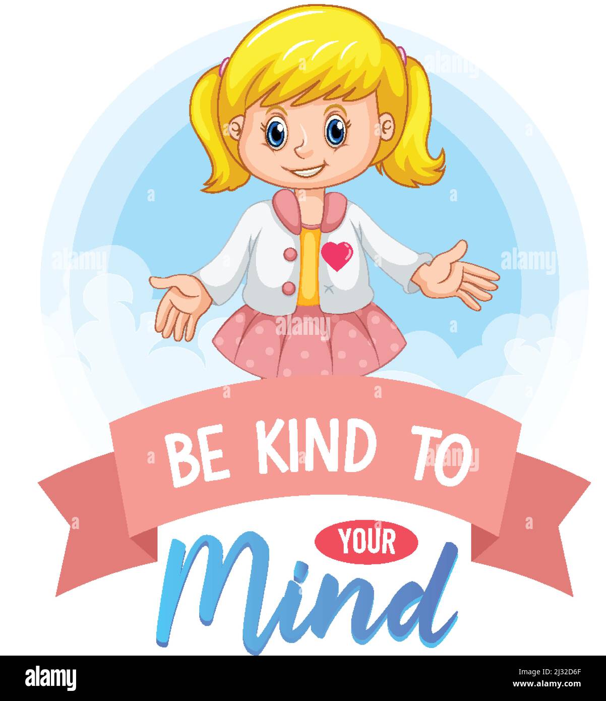 Poster design with word be kind to your mind illustration Stock Vector ...