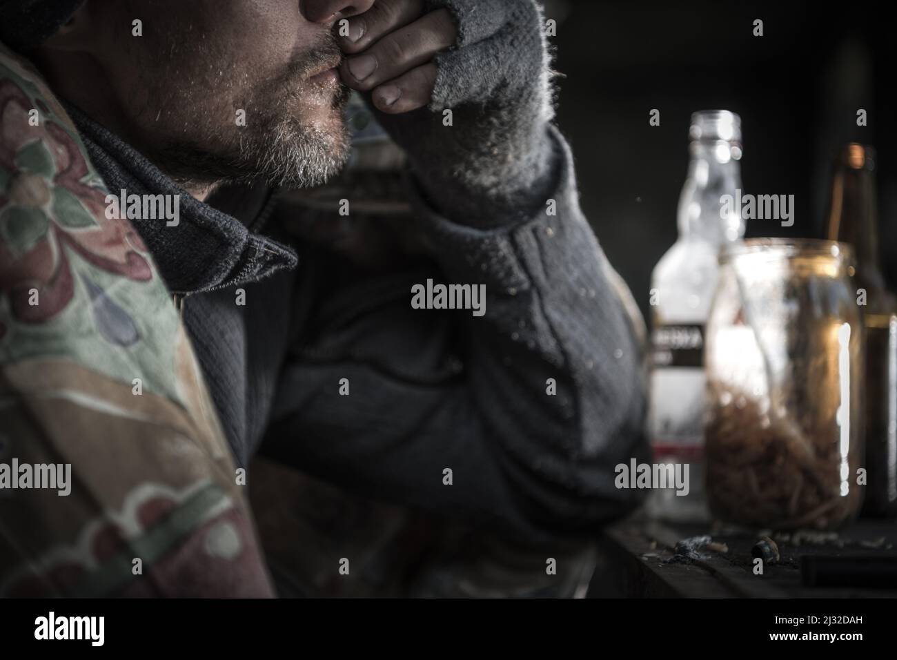 Homeless alcoholic hi-res stock photography and images - Alamy