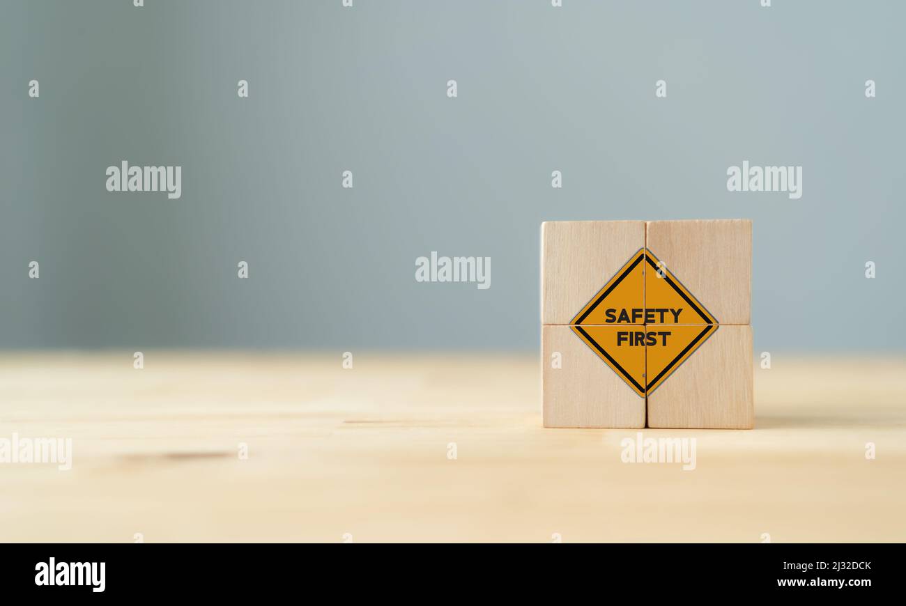 Safety symbols and first signs, work safety, caution work hazards ...