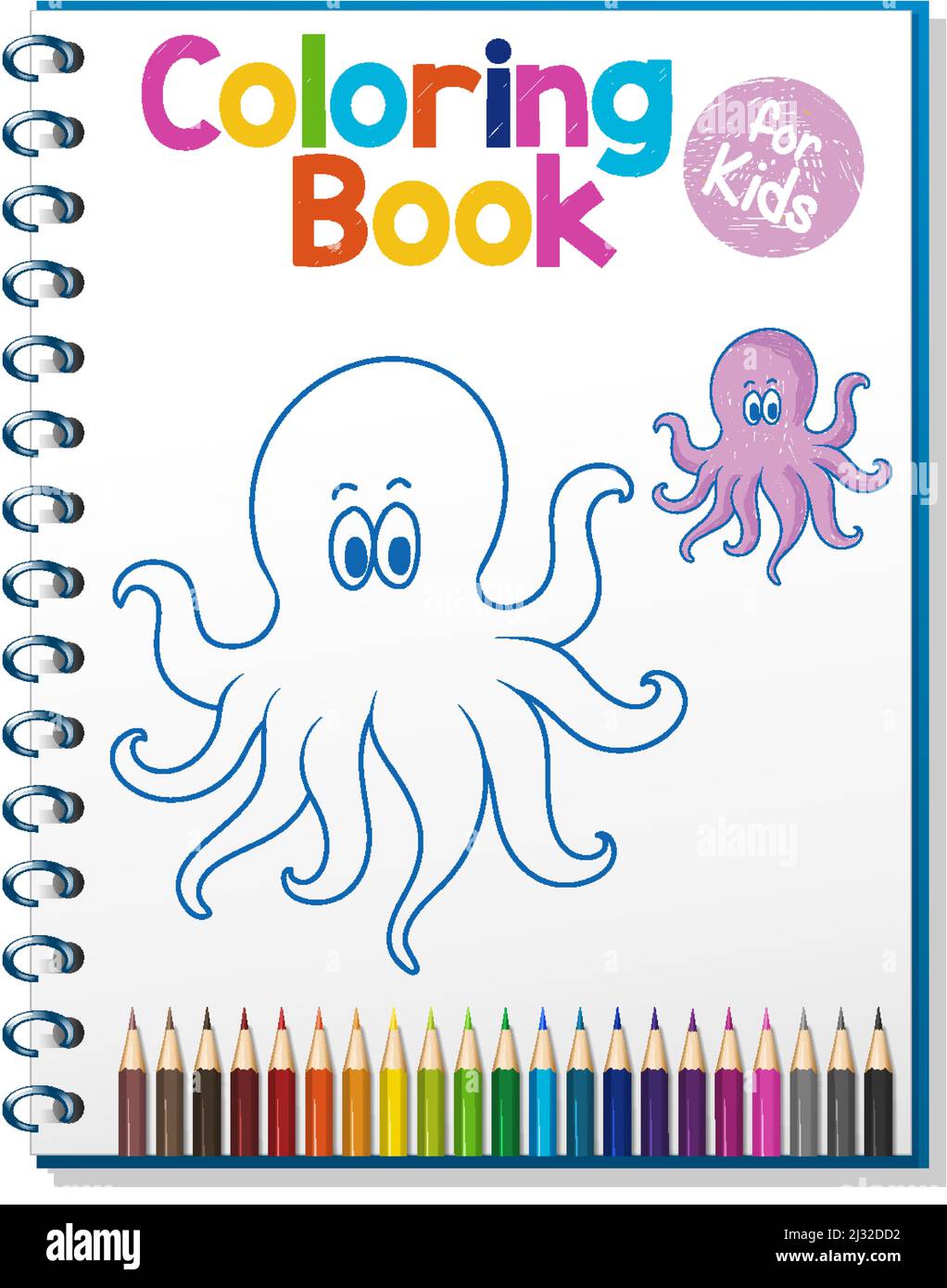Coloring book worksheet for kids illustration Stock Vector Image & Art ...