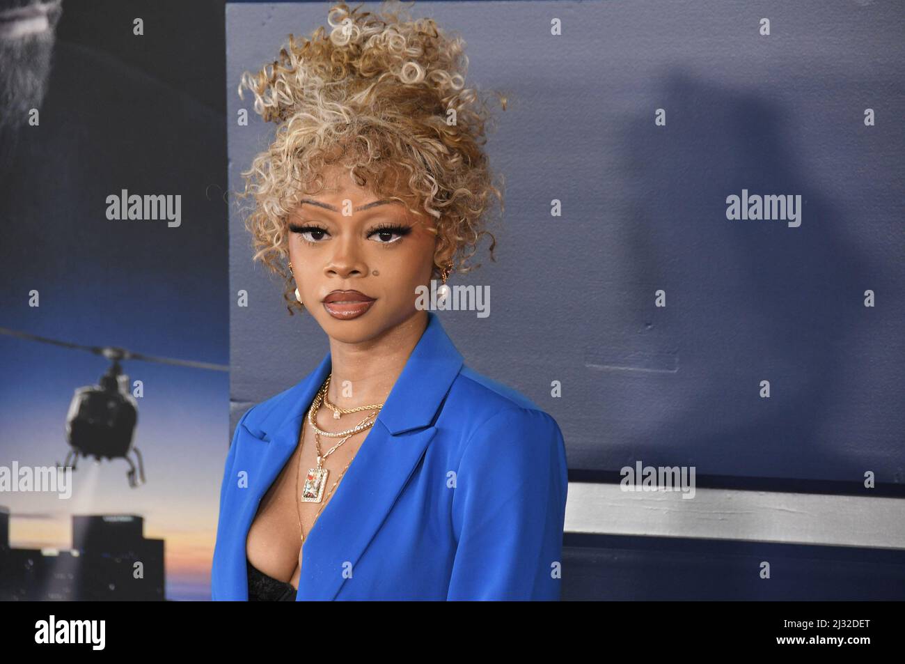 Challan arrives at the AMBULANCE Los Angeles Premiere held at the ...