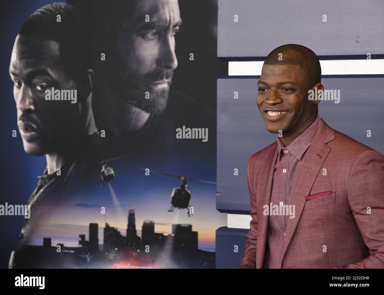 Cedric Sanders arrives at the AMBULANCE Los Angeles Premiere held at ...
