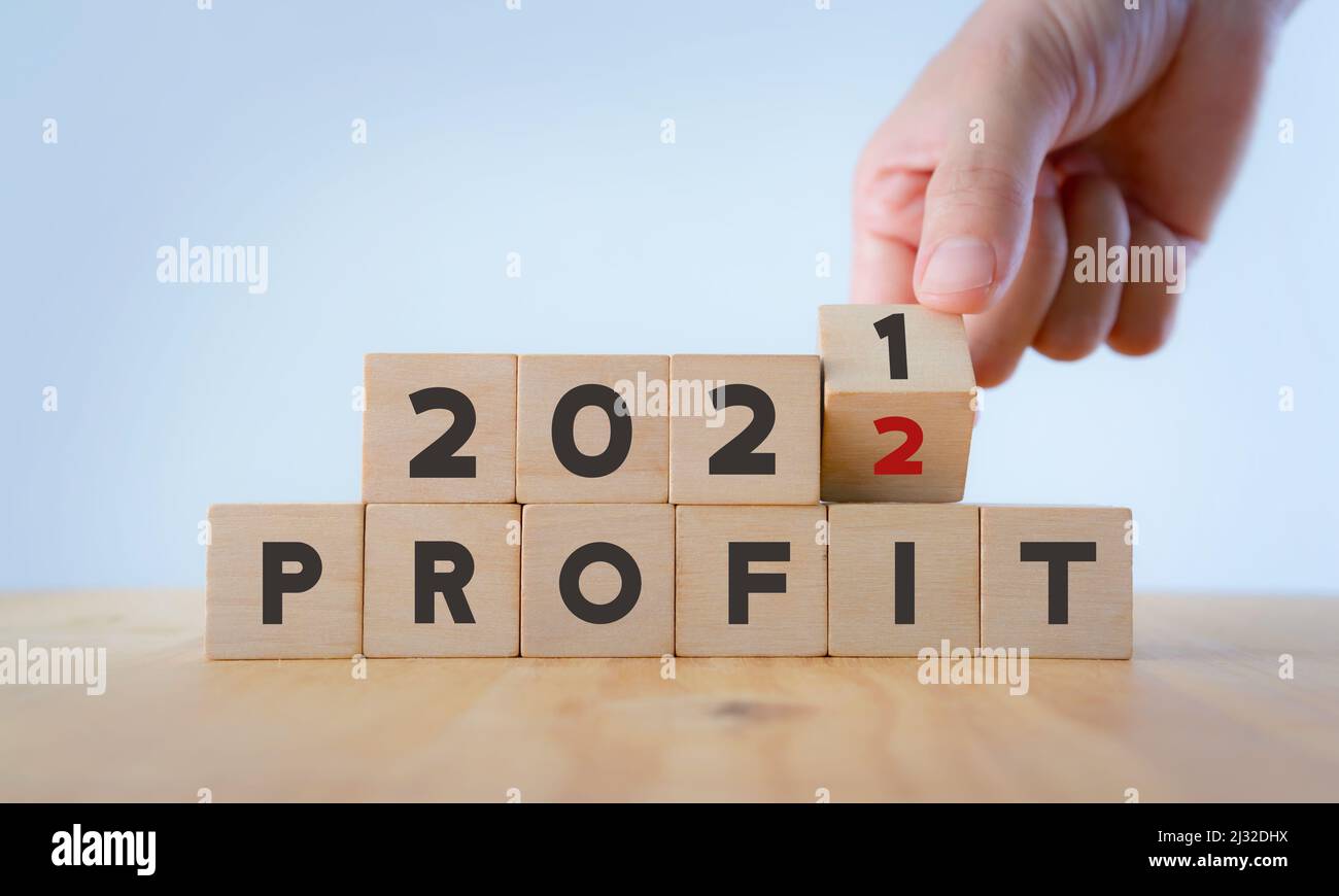 Business profit plan concept in 2022 . Build a profit and financial ...