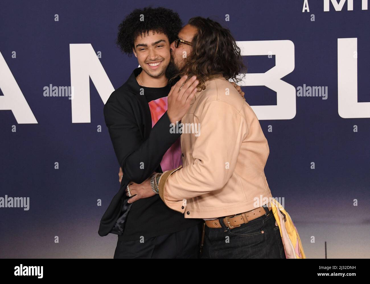 (L-R) Archie Madekwe and Jason Momoa at the AMBULANCE Los Angeles ...