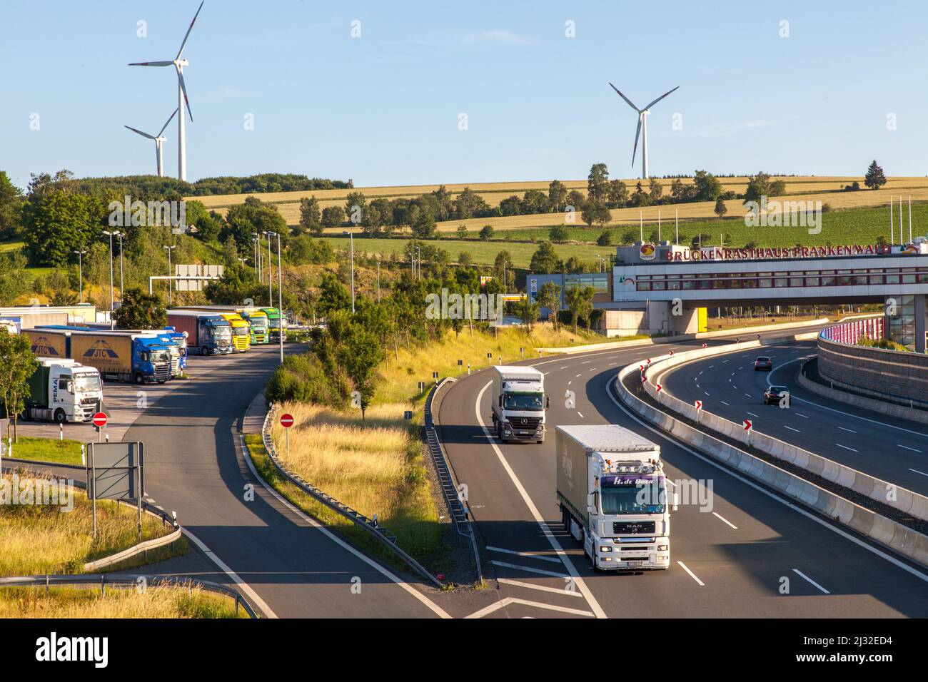 Bridge service station Frankenwald on the A9, right next to the former ...