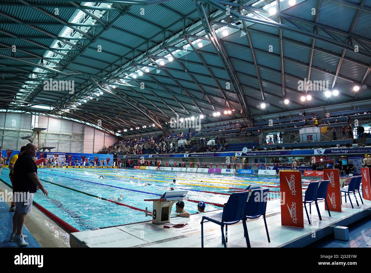 A general view inside of the pool during day one of the 2022 British ...