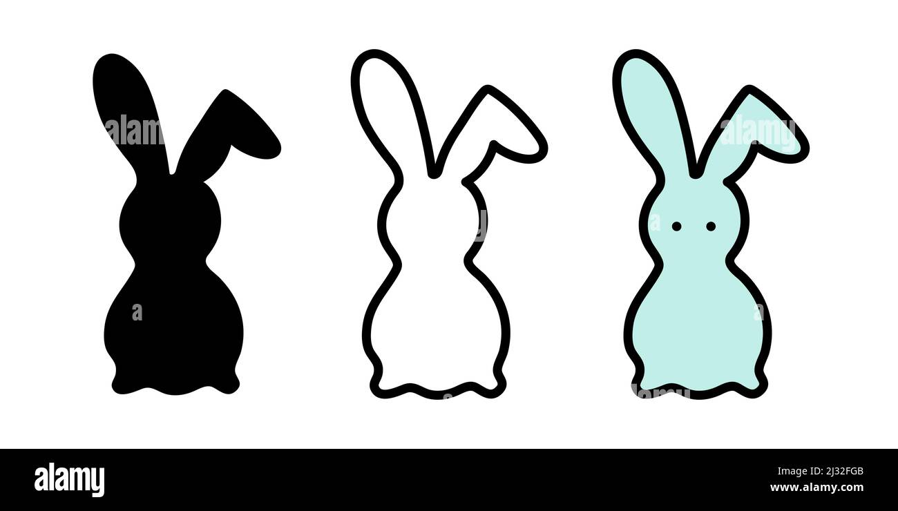 Rabbit front view Stock Vector Images - Alamy