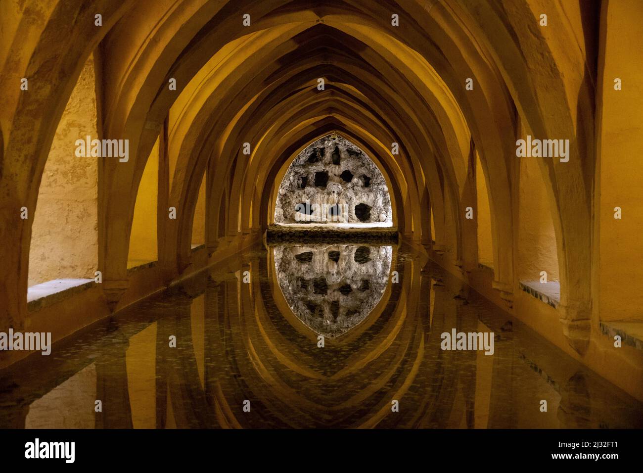 Swimming pool in the Alcazar Palace in Sevilla, Spai Stock Photo - Alamy