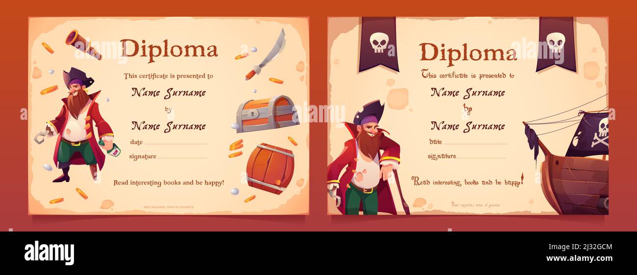 Pirate Certificate Template