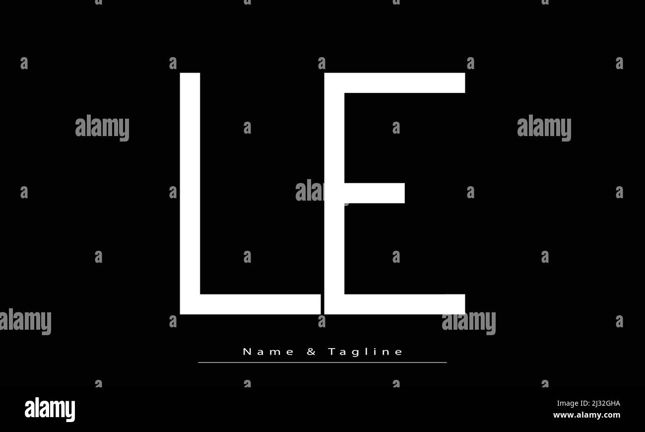 Alphabet letters Initials Monogram logo LE , EL Stock Vector Image ...