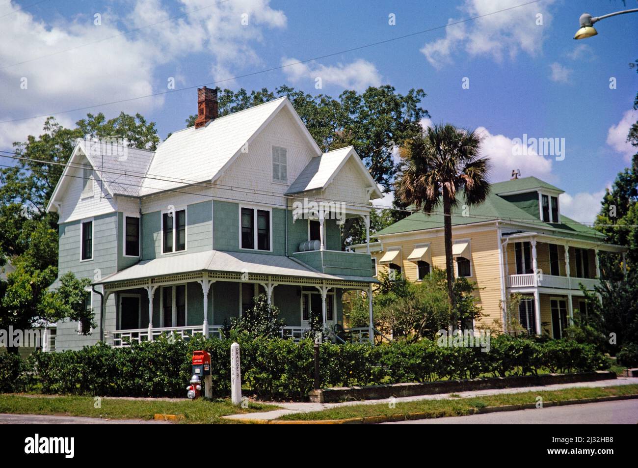 Historic homes in St Augustine, Florida, USA 1963 Stock Photo - Alamy