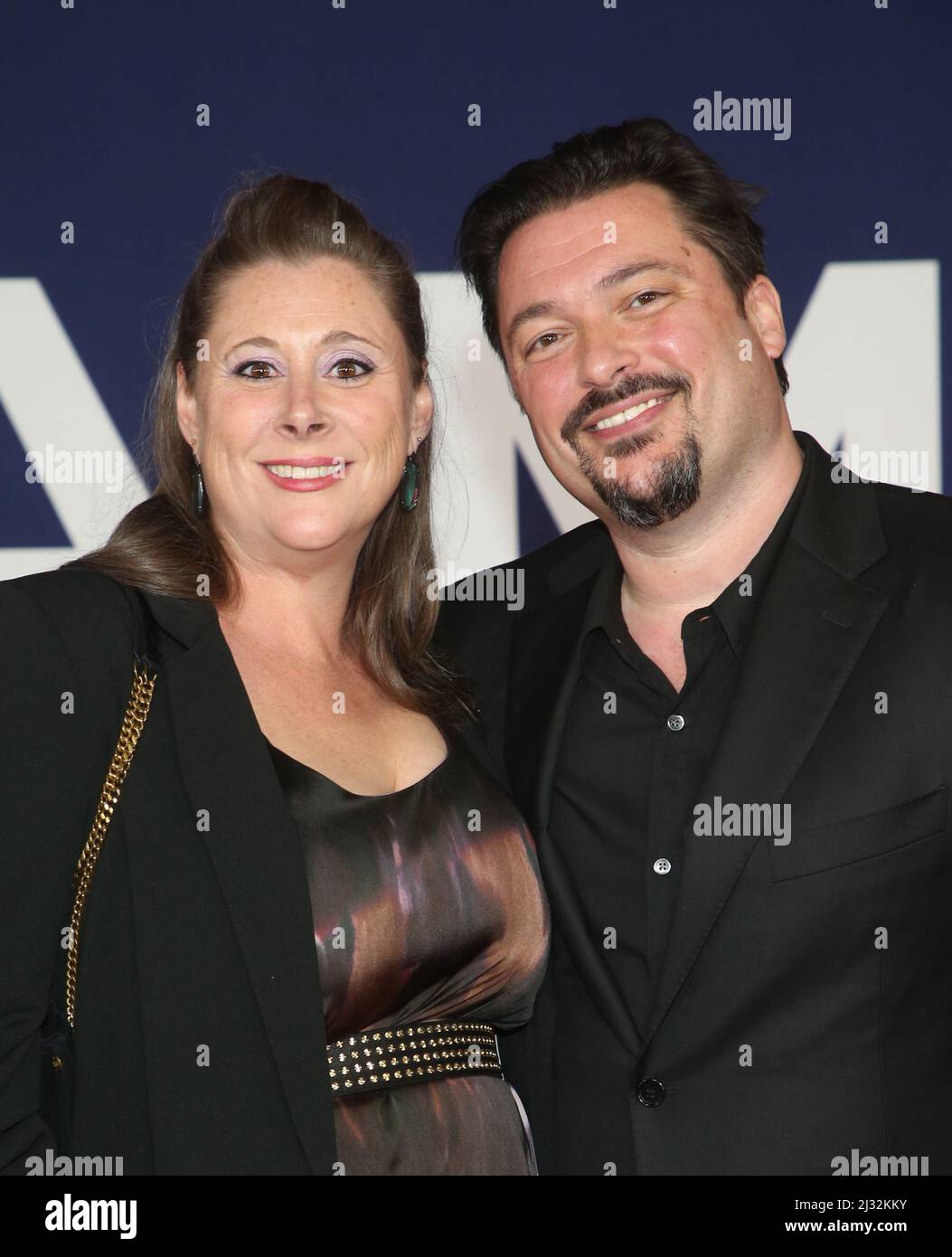 Los Angeles, Ca. 4th Apr, 2022. James Vanderbilt, Amber Freeman, at the ...