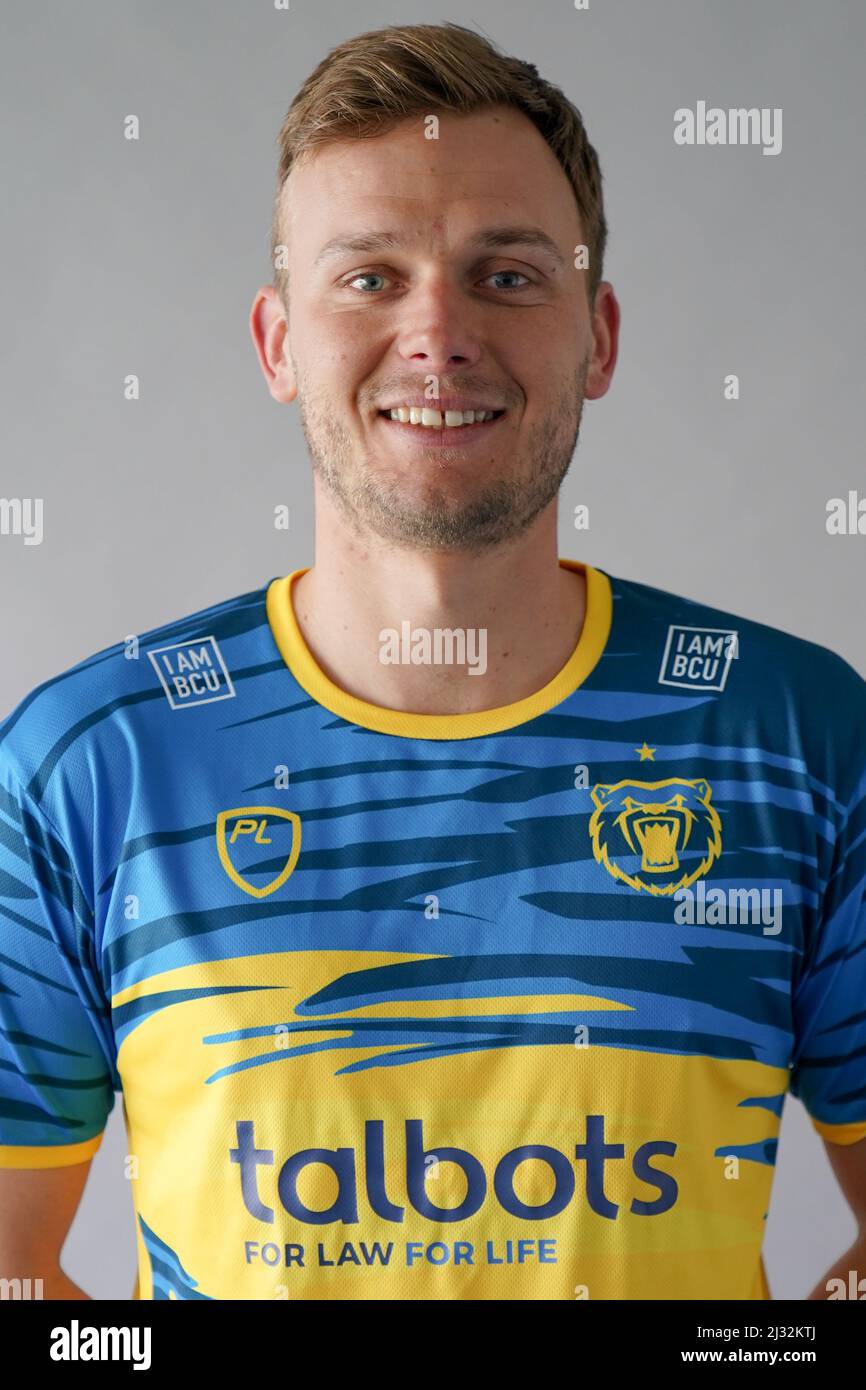 Danny Briggs during a photocall at Edgbaston, Birmingham. Picture date ...