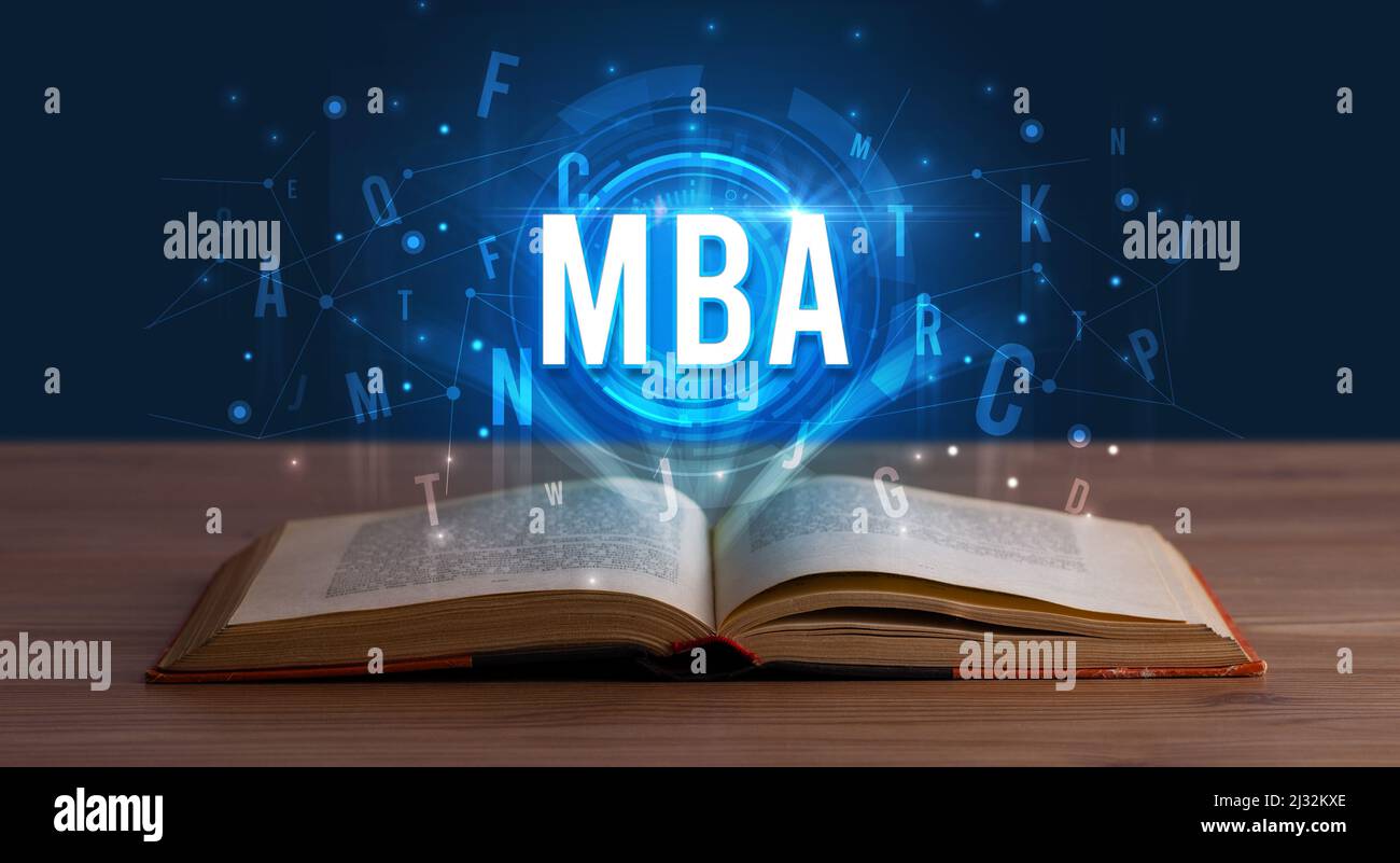 Technology abbreviation coming out from an open book Stock Photo - Alamy