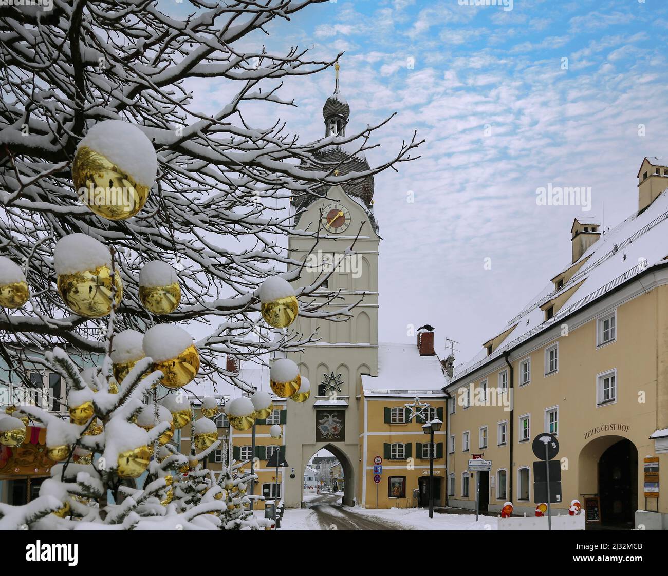 earthing; Beautiful tower, Heilig-Geist-Hof Stock Photo - Alamy