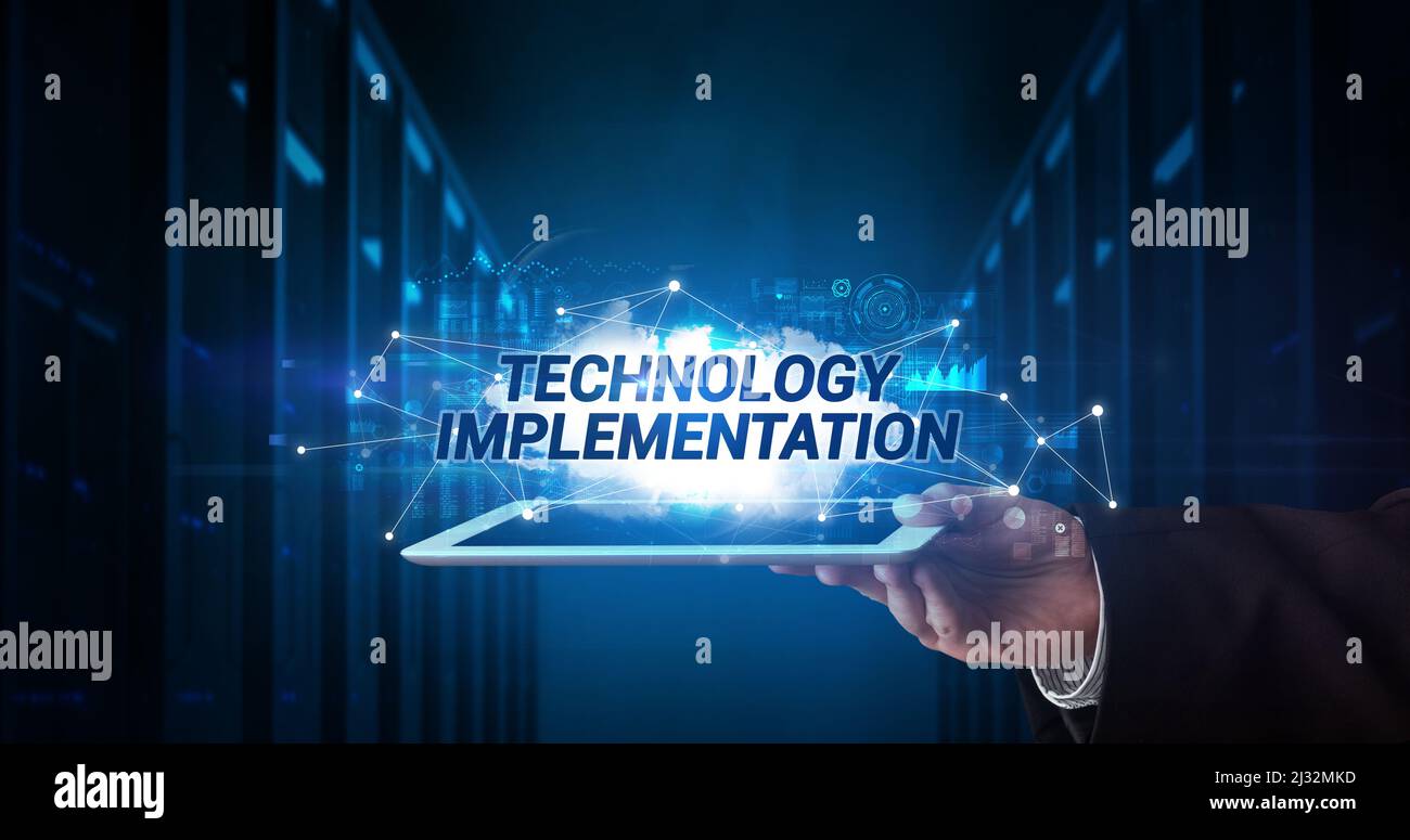 Person holding tablet, technology concept Stock Photo - Alamy