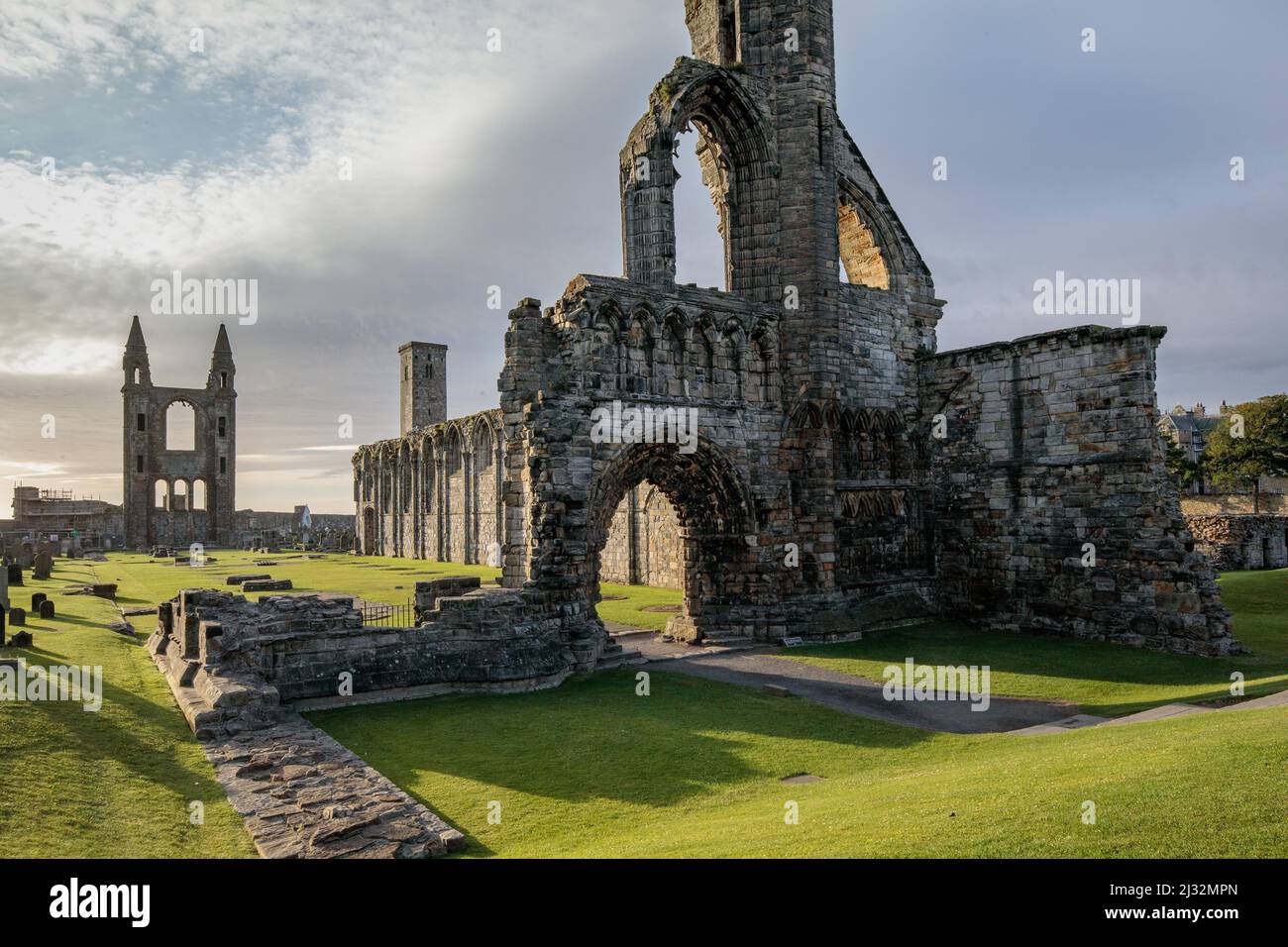 St. Andrews Cathedral ruin, ruined monastery, Fife, Scotland, UK Stock ...
