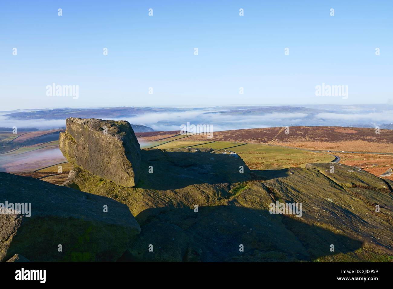 Gritstone sandstone rock fern hi-res stock photography and images - Alamy