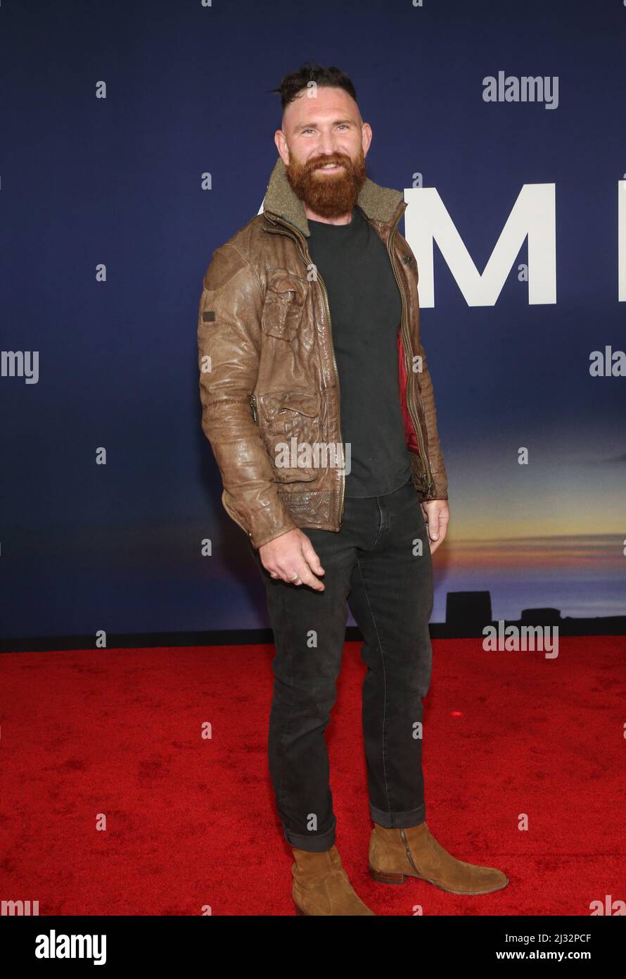 Los Angeles, Ca. 4th Apr, 2022. Devan Long, at the premiere Ambulance ...