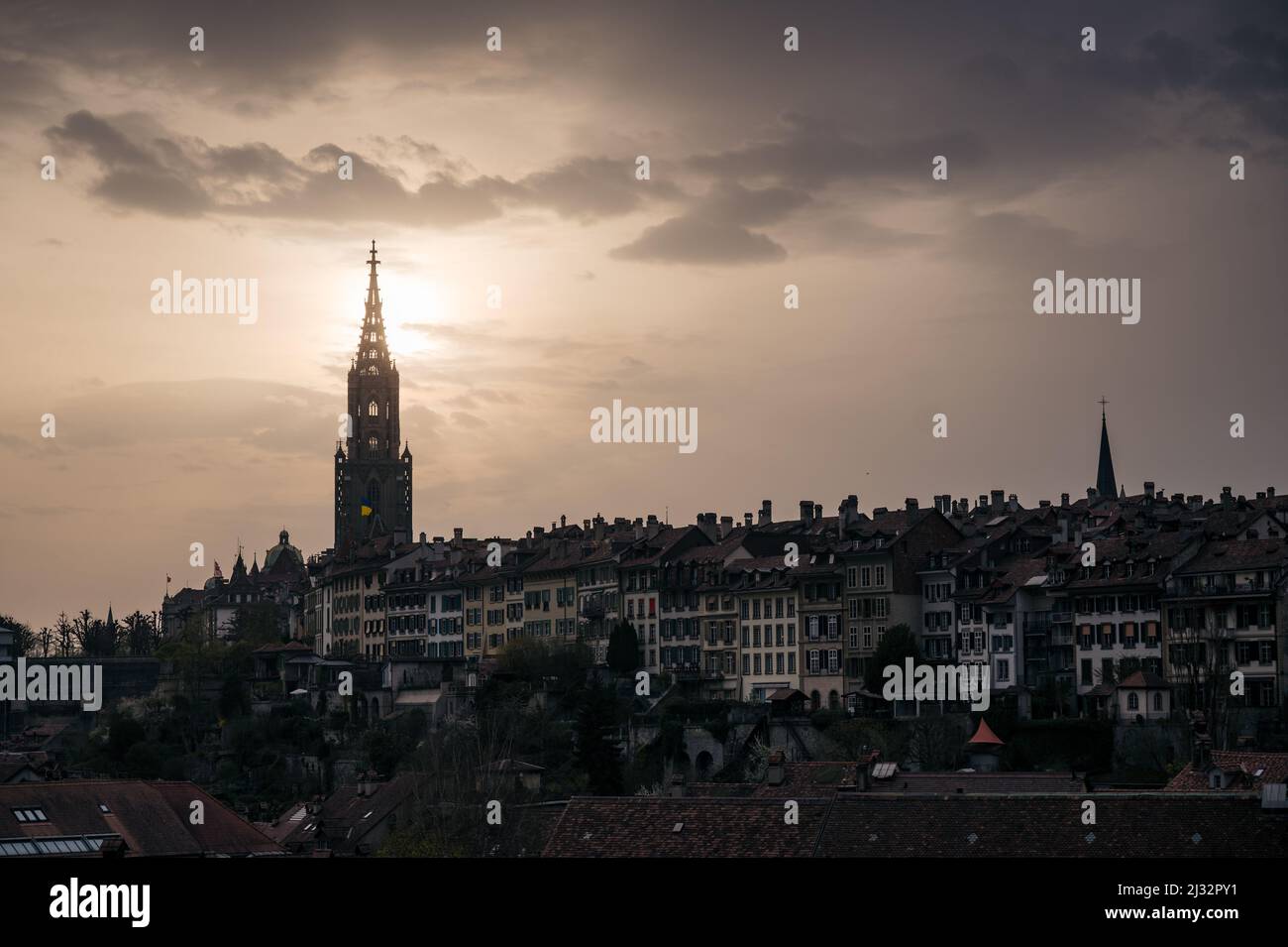 skyline of Bern at sunset Stock Photo - Alamy