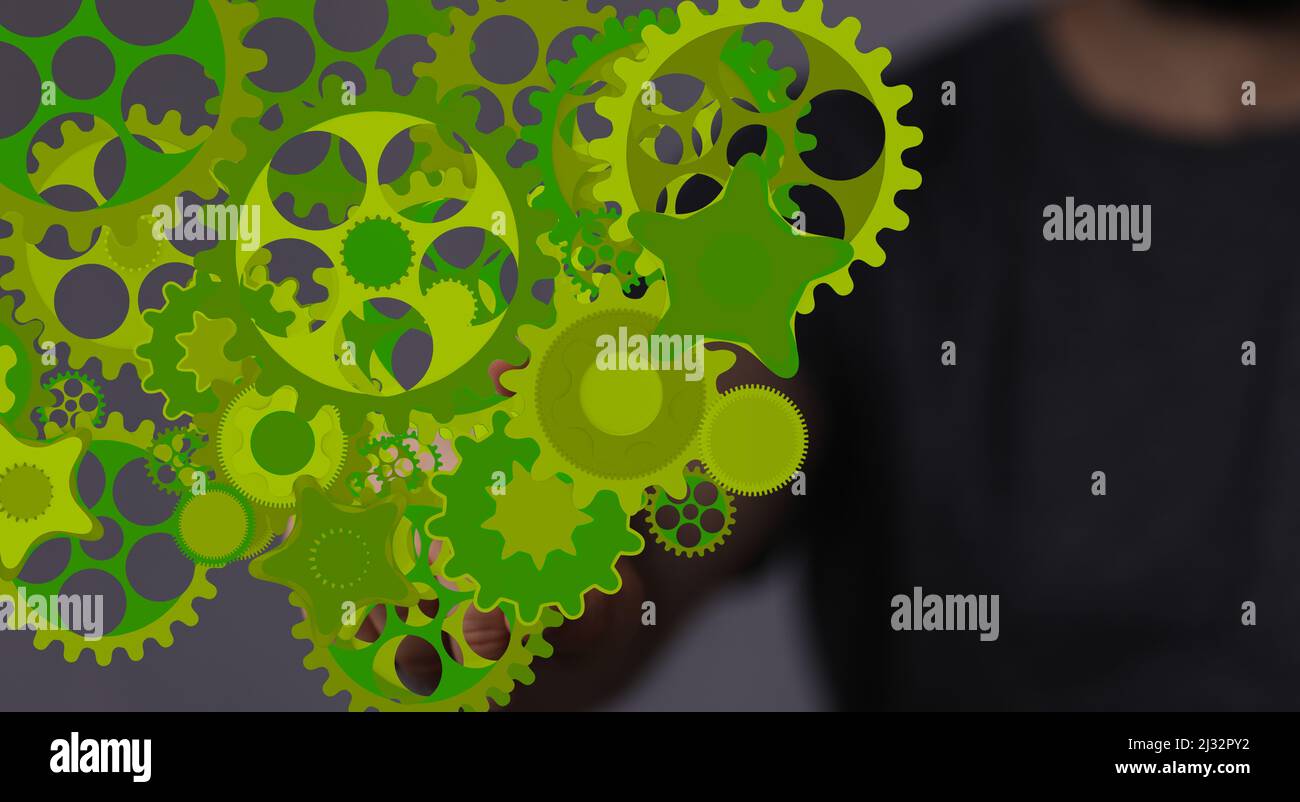 Cogs interlocking gear mechanism working hi-res stock photography and ...