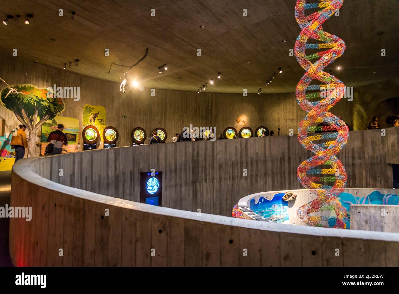 DNA sculpture, Neanderthal Museum in Krapina, located near one of ...
